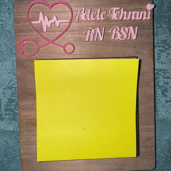 Personalized Sticky Note Holder for Nurse or Doctor, Nurse or Doctor ...