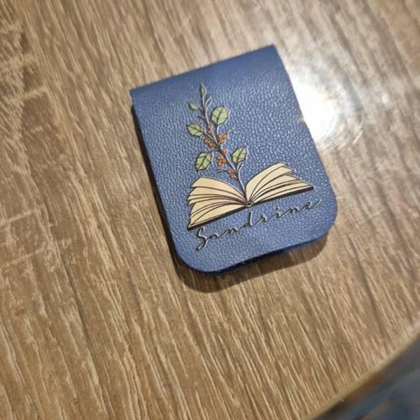 Custom Leather Birth Flower Bookmark,personalized Magnetic Bookmark ...