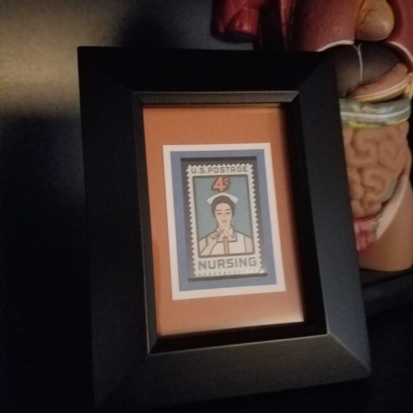 Framed Vintage Nursing Stamp - No. 1190 - Version 1 - Etsy