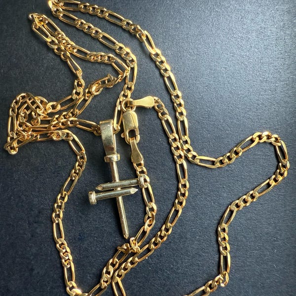 14k Solid Gold Sword Pendant, Gold Sword, Unisex Gold Sword Pendant ...