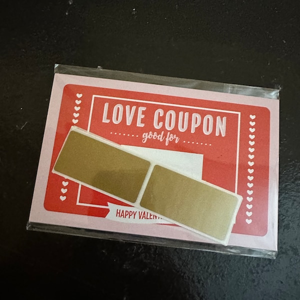 Scratch-off Love Coupons Scratch off Voucher Valentines Gift for Her ...