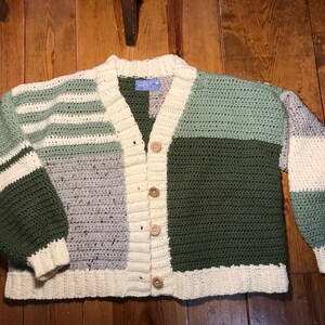 Crochet Colorblock Cardigan Written Pattern - Etsy