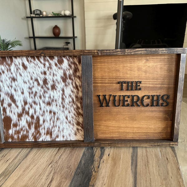 Cowhide Branding Frame, Cowhide Wood Sign, Family Heirloom, Unity ...