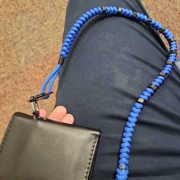 Black EDC Wallet Chain Style Lanyard - Etsy