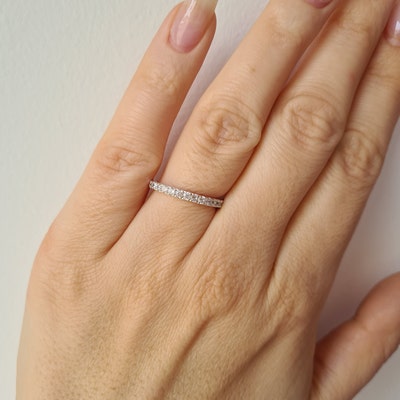 2 Carat Eternity Ring Eternity Moissanite Band Round Cut Full Eternity ...