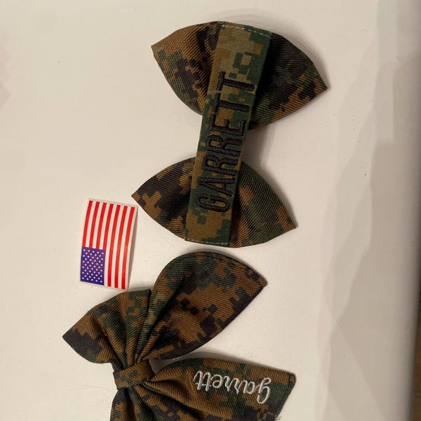 Army Name Tape Bow, Military Bow, Personalized, Air Force Bow, OCP ...