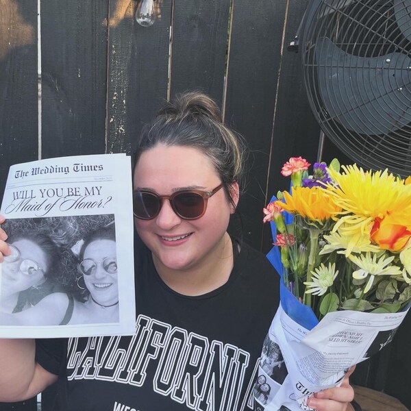 Bridesmaid Proposal Newspaper Flower Bouquet Wrap Template, Printable ...