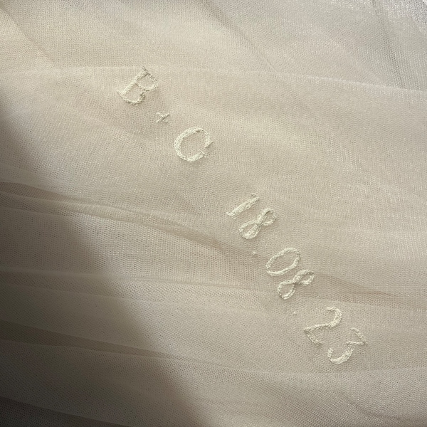 The Traditional - A Personalised Wedding Dress Appliqué, Handmade ...