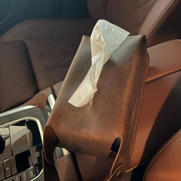 Leather Tissue Box, Leather Tissue Car Holder, Car Tissue Holder ...