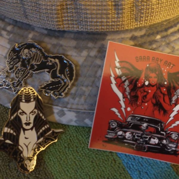 Werewolf of the Woods Enamel Pin Wolf Within Large Metal Skeleton Pin ...