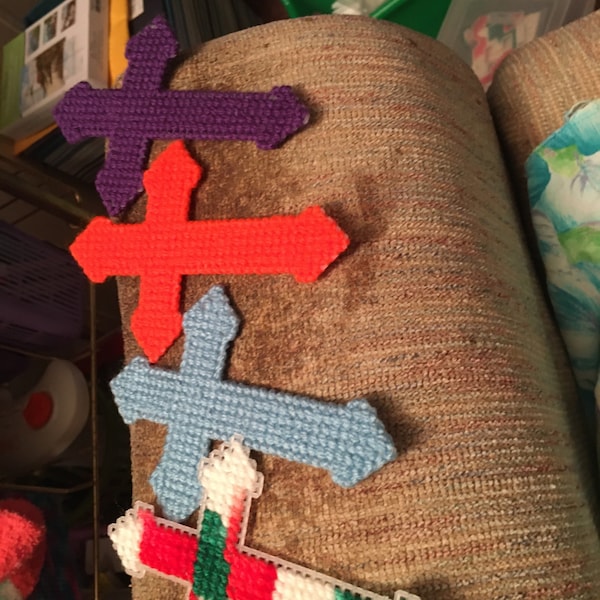 Plastic Canvas 3 Tier Cross - Etsy