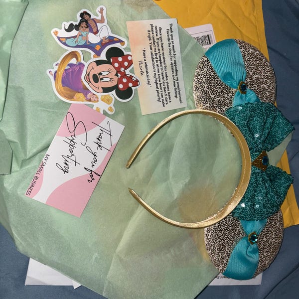 Large Daisy Duck Lavender Mouse Ears With Sequin Bow on Headband ...