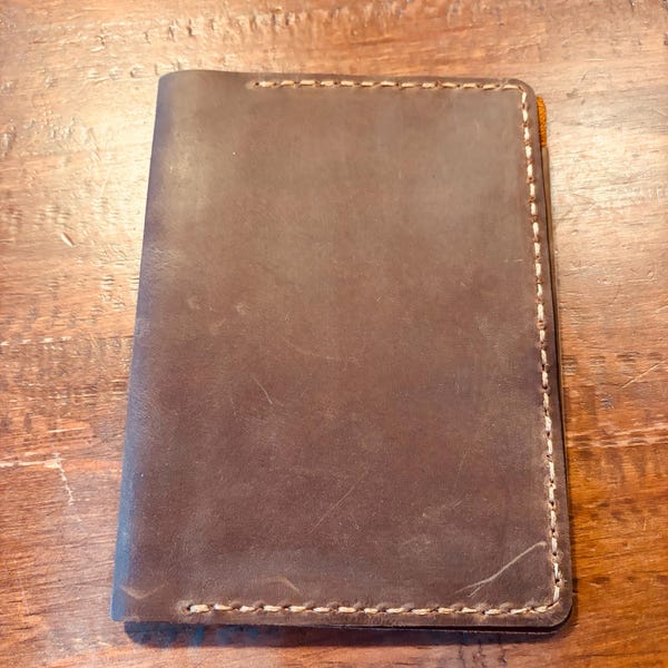 Handmade 4x6 Top Bound Notebook Cover, Personalized Vintage Leather ...
