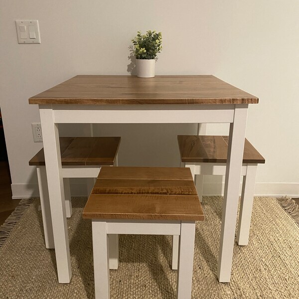 Solid Wood Dining Table | "the Lyla" | Farmhouse Kitchen Table | Square ...