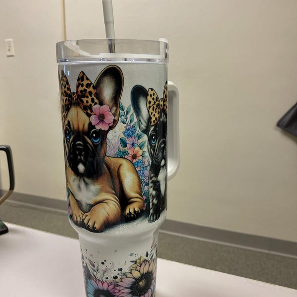 Rhinestone Heart 40oz Tumbler - Stainless Steel W/handle, Bling Dimond ...