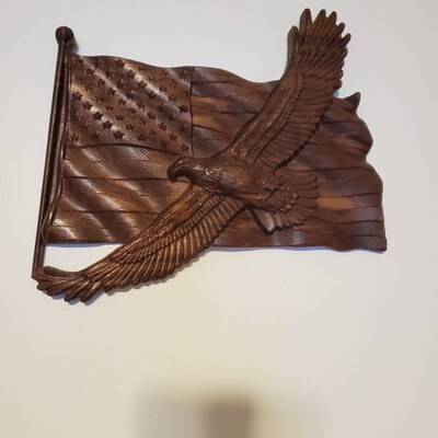 Flag & Eagle Sign - Etsy