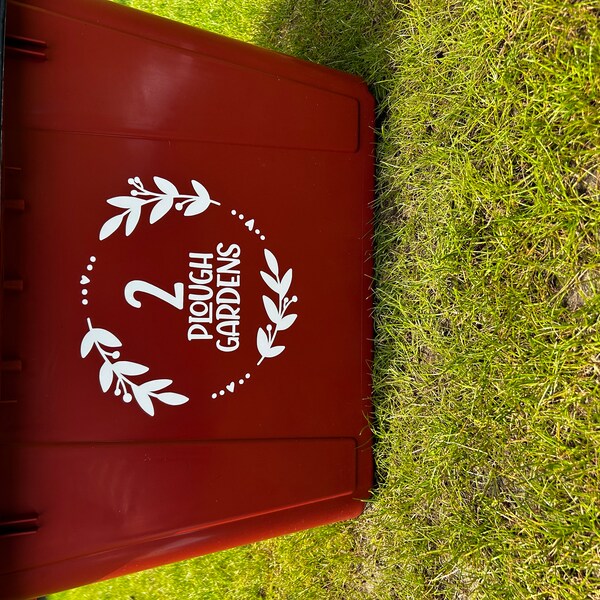 Personalised Wheelie Bin Vinyl Decal, Personalised Bin Vinyl Sticker ...
