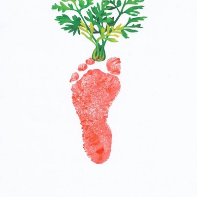 4 X Easter Handprint Footprint Craft Art PACK / Bunny Carrot Chick ...