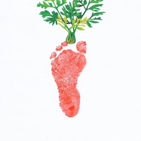 4 X Easter Handprint Footprint Craft Art PACK / Bunny Carrot Chick ...