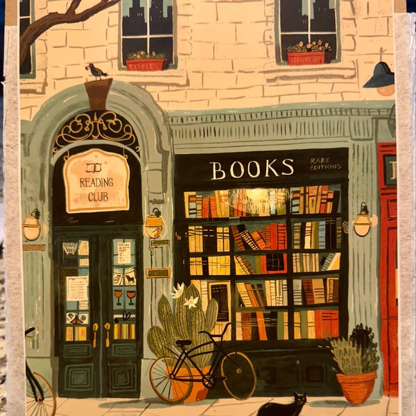 Bookstore Art Print, Cozy Bookshop Illustration, Library Wall Decor ...