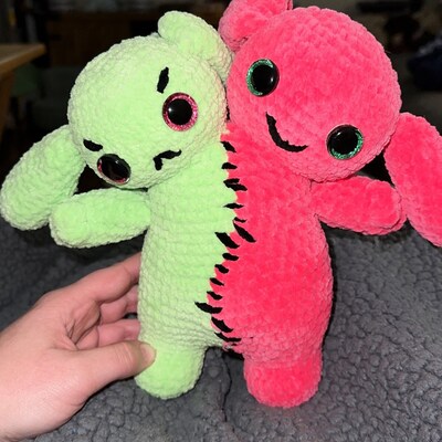 Crochet Pattern Two Headed Plushie, Bunny, Bear, Halloween, Kawaii ...