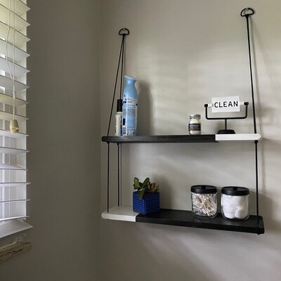 DUO Two Tone Shelf Hanging Shelf Hanging Shelves Two - Etsy