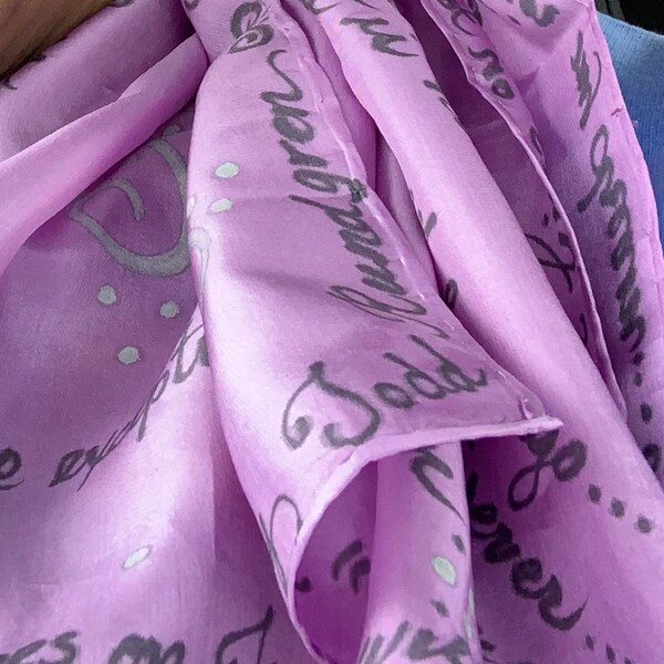 Iris Apfel Life Lessons and Quotes, Handwritten on a Hand Dyed Silk ...