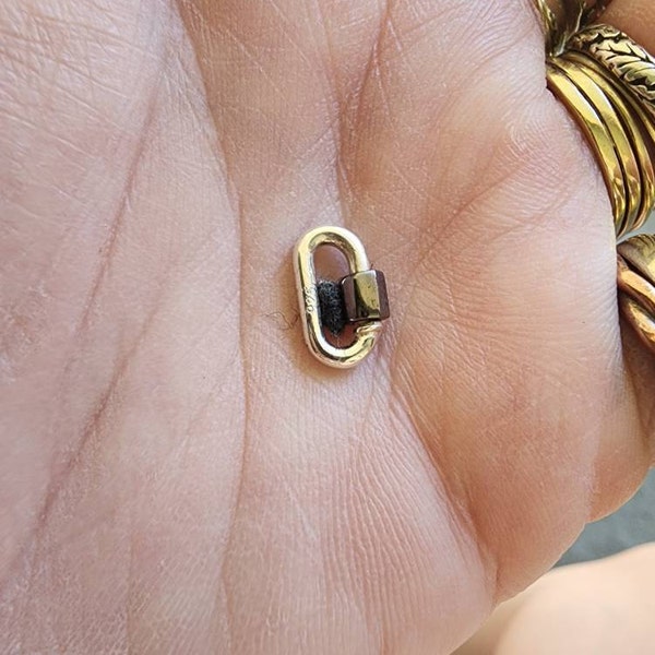 Carabiner Necklace Jewelry, Link Bar Carabiner Lock Chain, 925 Silver ...