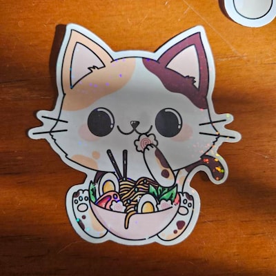 Chicken Nuggets Glossy or Holo Sticker, Nuggets, Waterproof Sticker ...