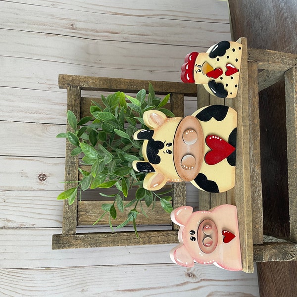 Farm Pals SVG| Cow SVG| Laser Cut Pig| Glow Forge| Farmhousesvg| - Etsy