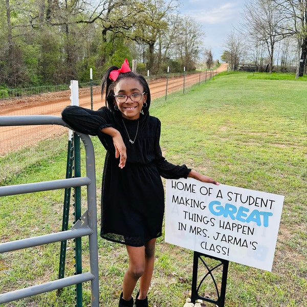 Student of the Month Yard Sign, Star Student Sign, Student of Week Home ...
