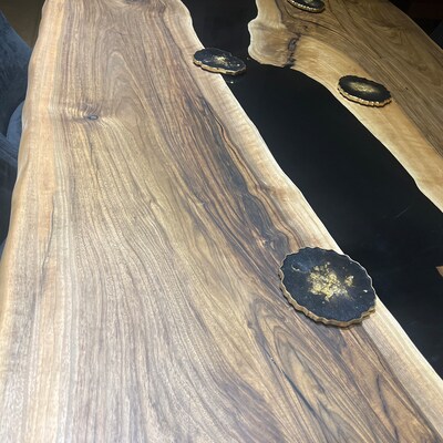 Epoxy Table, Custom Dining Table, Dining Room Table, Live Edge Table ...