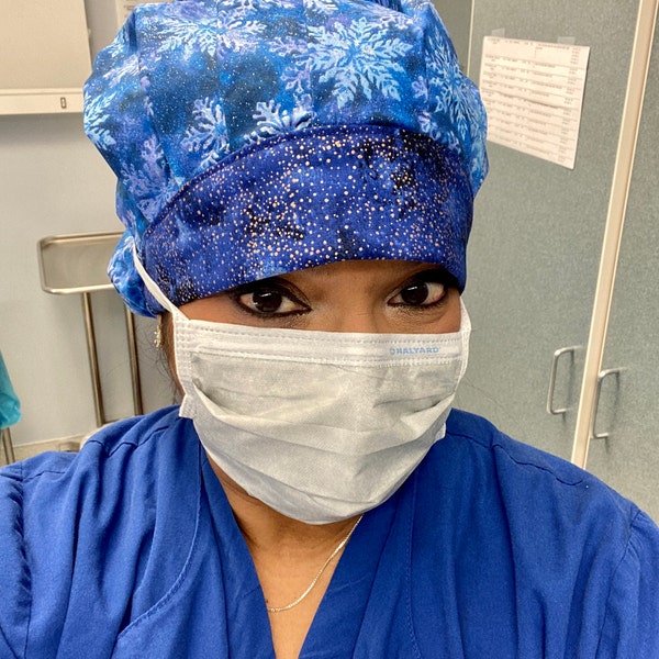 PONYTAIL Japanese Kitty With Pink Letters Scrub Cap, Scrub Hat for ...