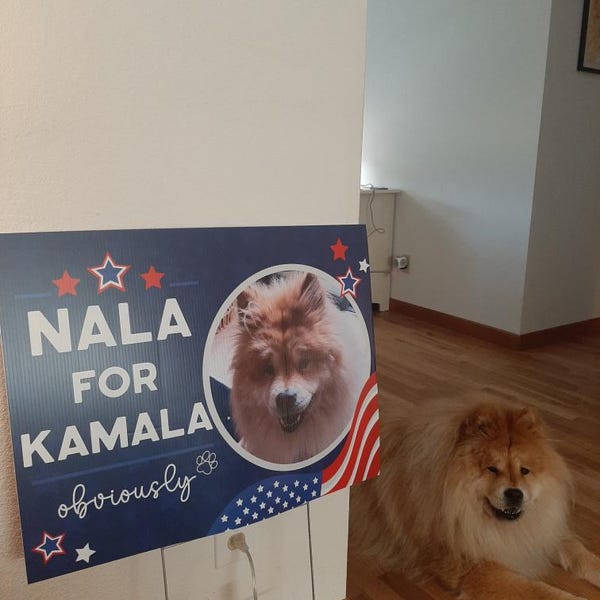 Dogs for Kamala Yard Sign, Dog Moms for Harris Sign, Dog Dads for ...