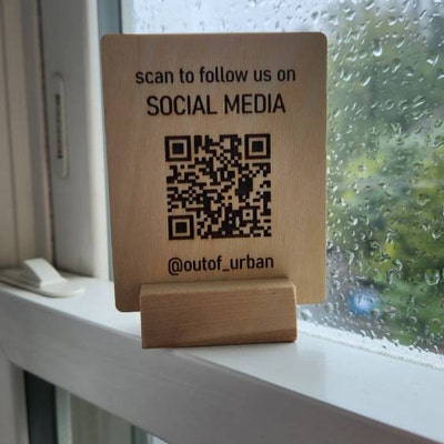 Scan for Wifi Sign QR Code Sign Wooden QR Code Sign Wifi Access ...