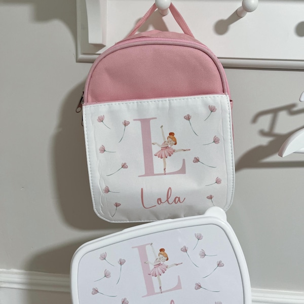 Children's Personalised Rainbow Snack Lunch Box Kid's Rainbow Themed ...
