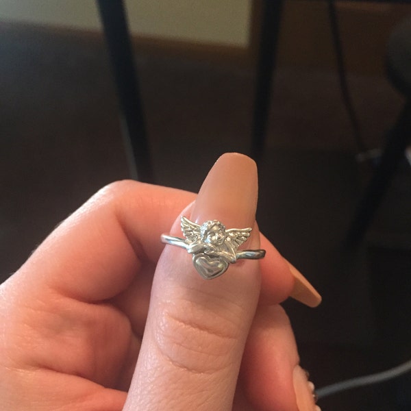 Cupid Vintage Ring,cherub 14K Yellow Gold,talisman for Lovers,baby ...