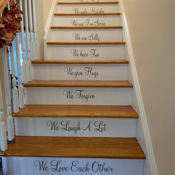 Family Stair Riser Decals, Stair Decals, We Are Family Decals ...