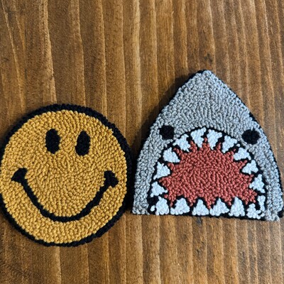 Punch Needle Coasters, Tufted Coasters, Drink Coasters, Tufted Rug ...