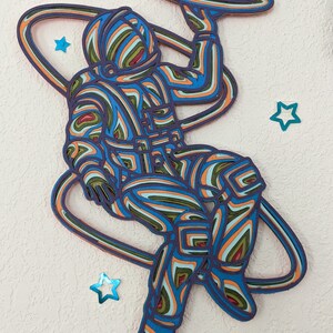 Astronaut Zentangle 3D Mandala Svg Files, Multilayer Panel for Laser ...