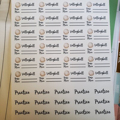 Sport Stickers for Game and Practice Schedule S003 - Etsy