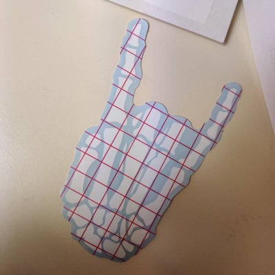 Holographic Skeleton Hand Car Decal, Rock on Car Decal, Skull Decal ...