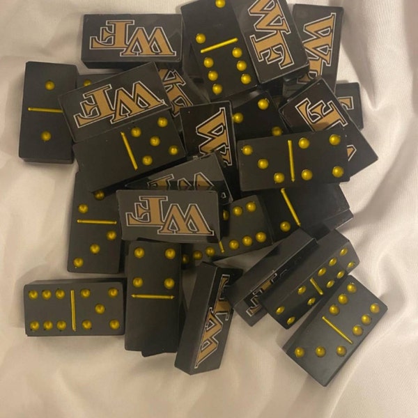 Gold and Rose Domino Set | Double 6 & Double 9 Domino Sets ...