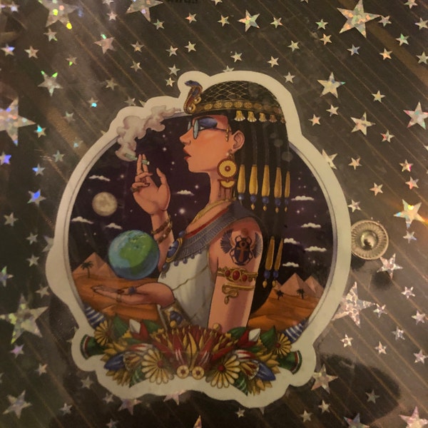 Egyptian Queen Cleopatra Sticker - Ancient Egypt Mythology Stickers ...