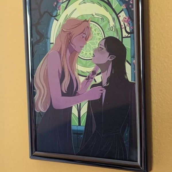 5x7 Print - Aurora and Alyce From MALICE | Original Art, Drawing, Wall ...