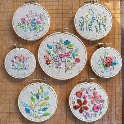 Monarch Butterfly Hand Embroidery DIY Kit, Modern Embroidery Pattern ...