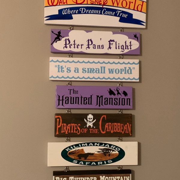 Hand Painted Disney Sign, Completely Custom to Your Favorite Rides and ...