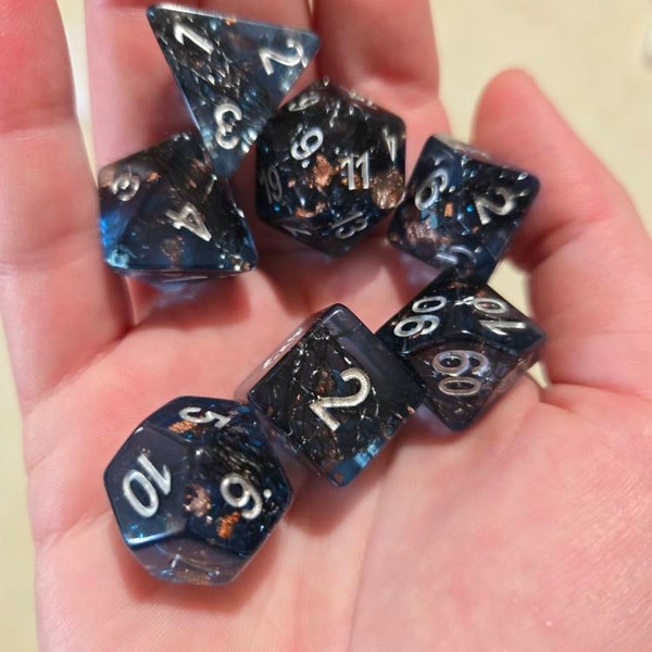 Pine Cone and Feather Wisps Dnd Dice Set, Polyhedral Dice, D&D Dice ...