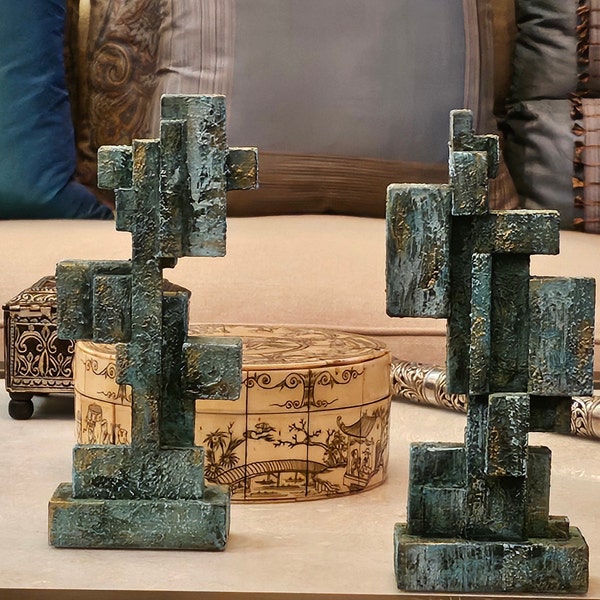 Collage 'architectural Model' Cubism - Modernist - Brutalist, Bookcase ...