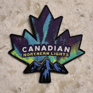 Canadian Northern Lights Iron on Patch Embroidered Sew on - Etsy